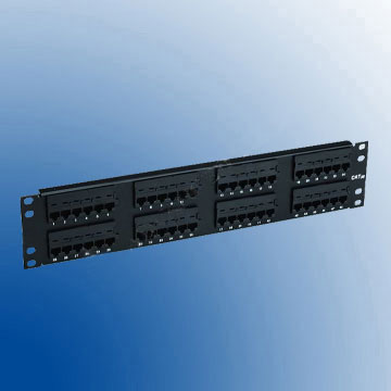 Patch Panel 48 ports RJ45, 2U, negru, standard de sertizare 110 | Braun ...